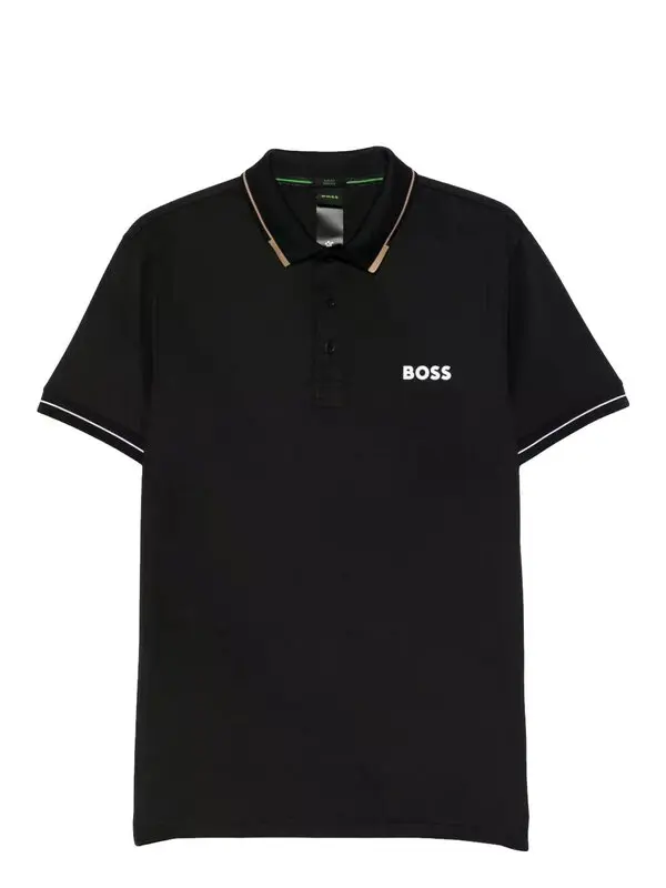 BOSS Stretch-jersey Polo Shirt - Black