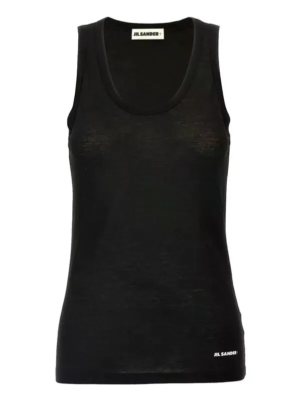 JIL SANDER Scoop-neck Tank Top - Black