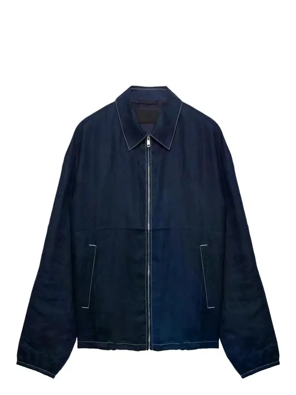 Prada Cotton Blouson Jacket - Blue