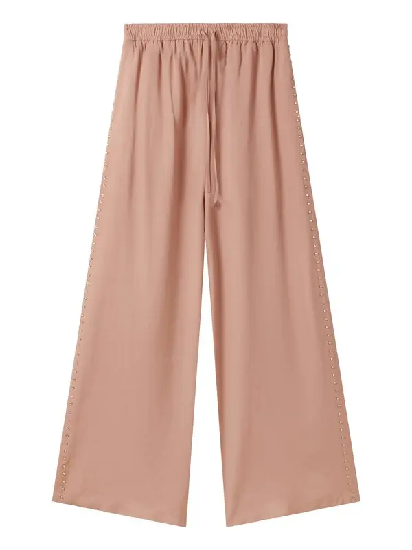 Stella McCartney Lead-free Crystal Embellished Pants - Dusty Rose Pink