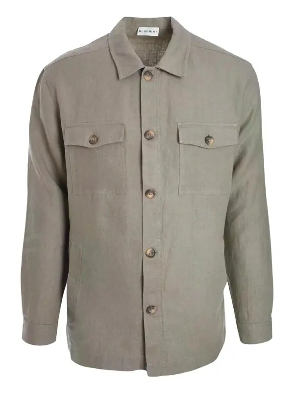 BLUEMINT Linen Overshirt - Green