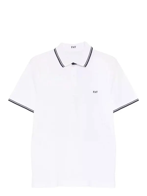 FAY Piqué Polo Shirt - White