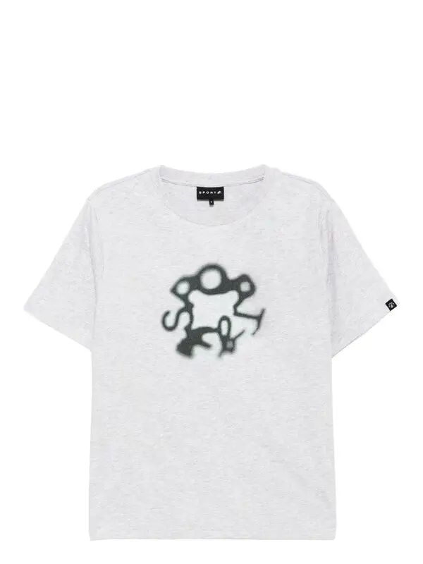 AGNES B. Faded Circle T-shirt - Grey