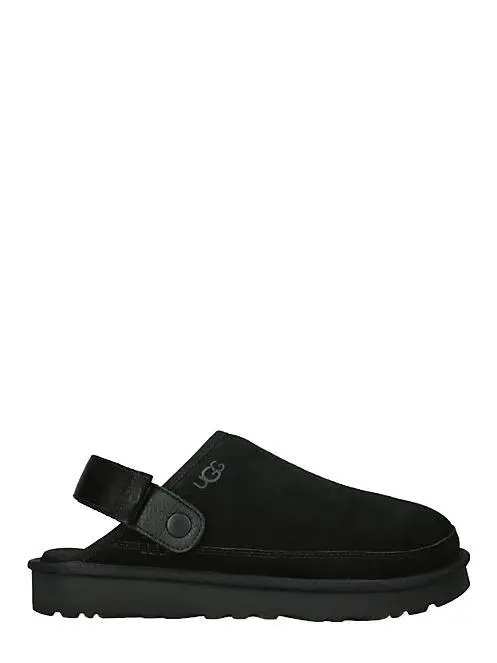UGG Goldencoast Ii Branded Suede Clogs - Black