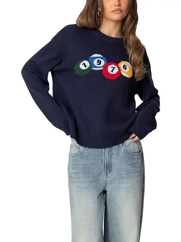 EDIKTED 1976 Billiards Sweater - Navy