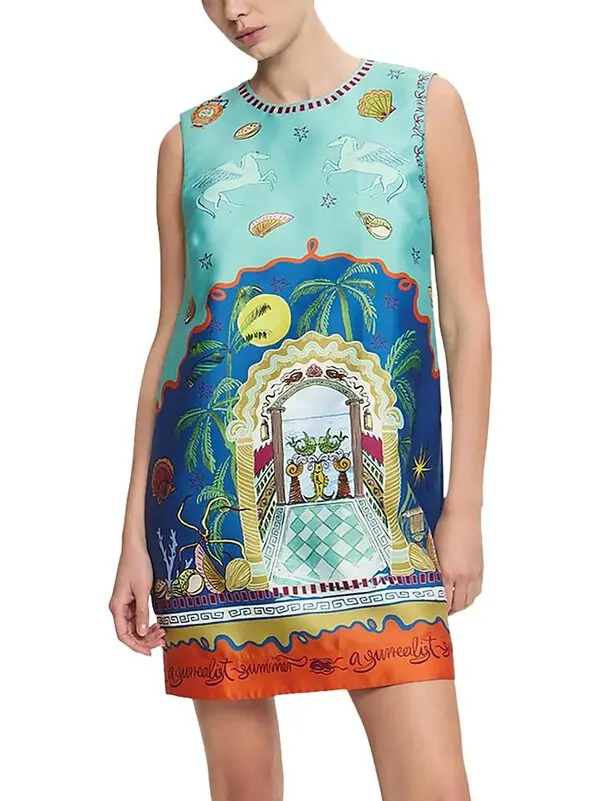 ALEMAIS Surrealist Summer Mini Dress - Multi