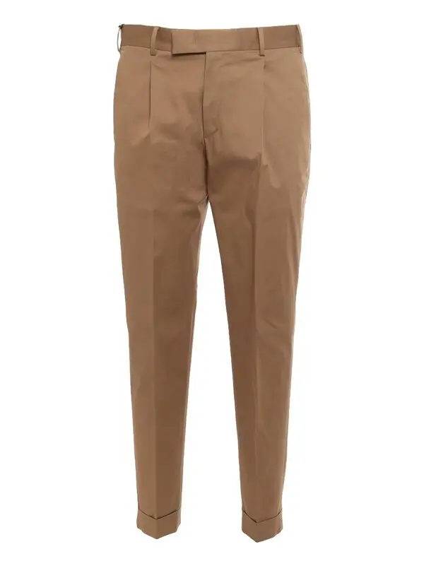PT TORINO Rebel 1 Pleat Trousers - Brown