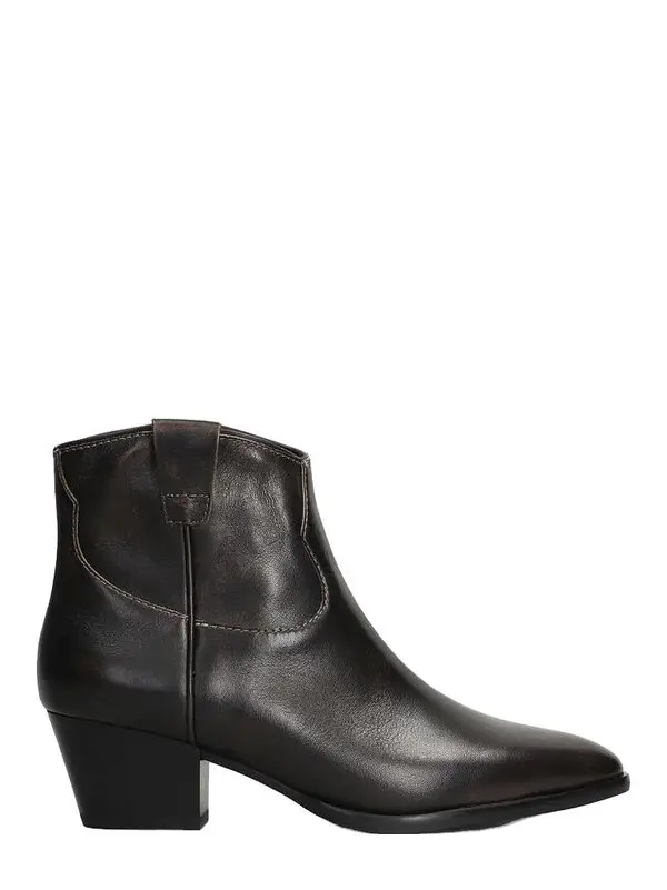 Ash Fame Texan Ankle Boots - Black