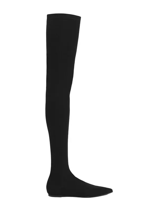 Dolce & Gabbana Stretch Jersey Thigh-high Boots - Black