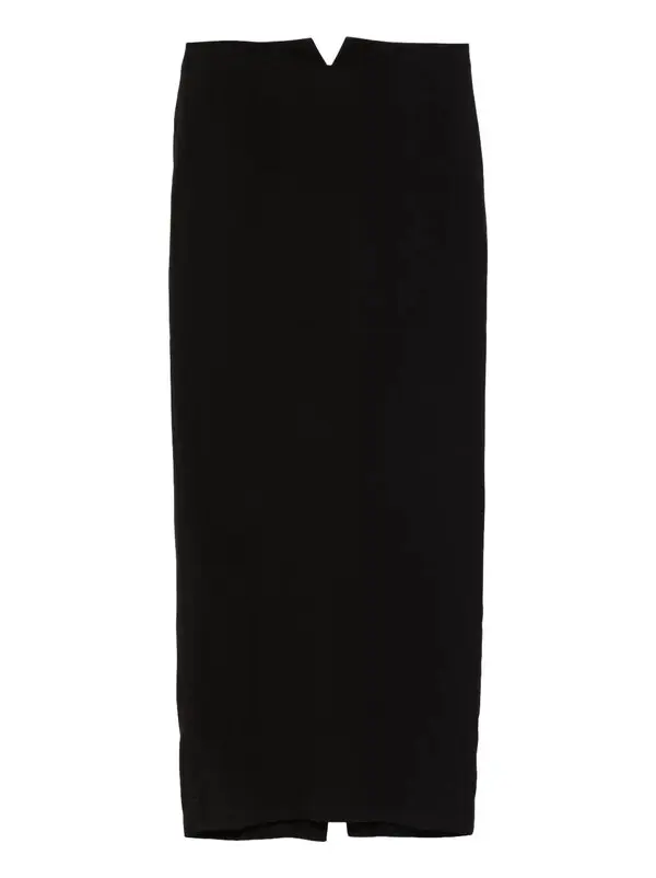 OUDE WAAG Dart-detail Skirt - Black