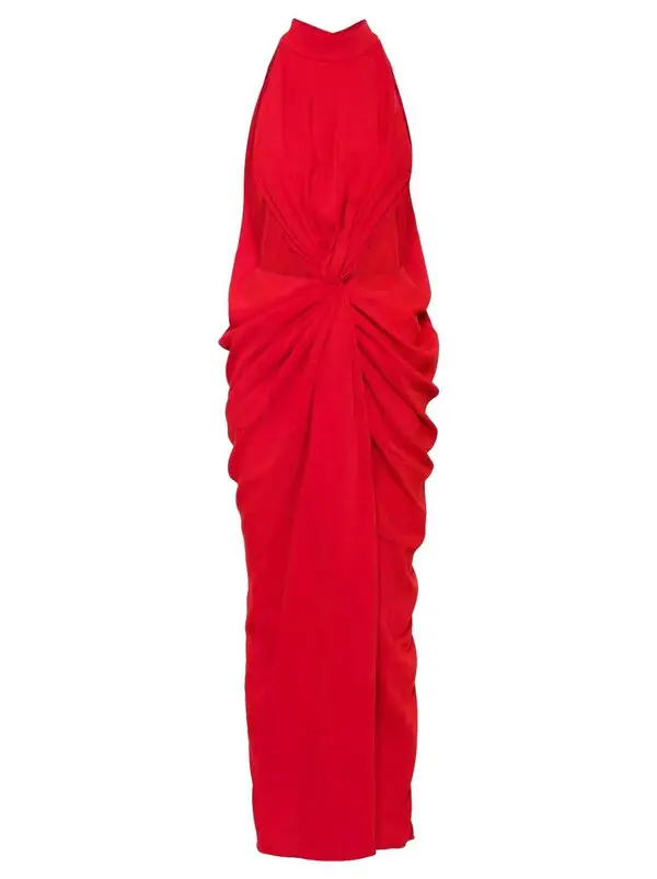 OUDE WAAG Draped Dress - Red