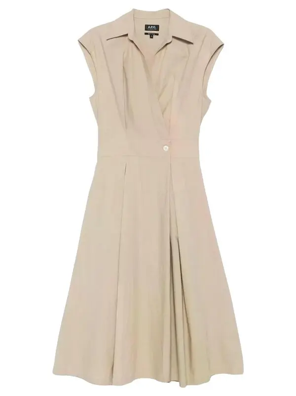 A.p.c. Athena Midi Dress - Neutrals