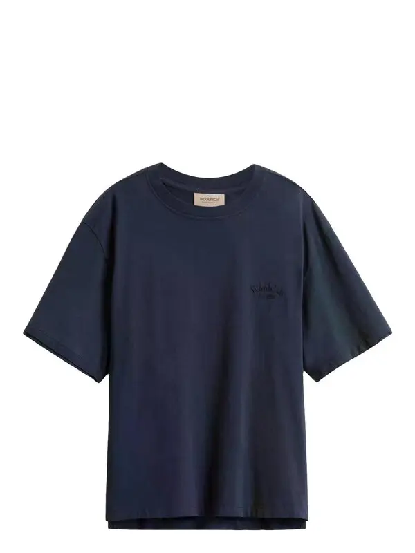 Woolrich Logo-embroidered T-shirt - Blue