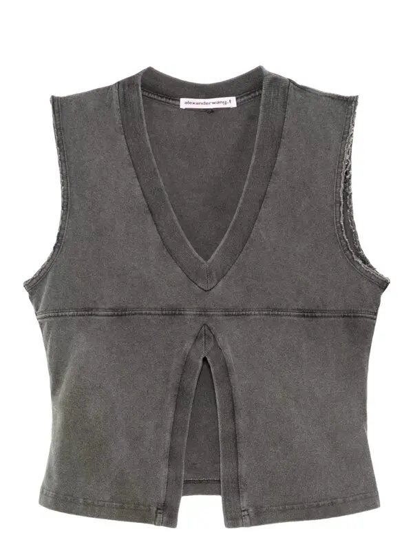 Alexander Wang Double V-neck Tank Top - Grey