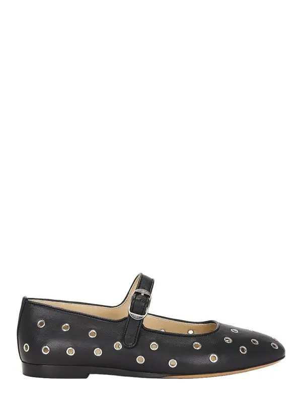 Le Monde Beryl Classic Eyelet Studded Mary Jane - Black