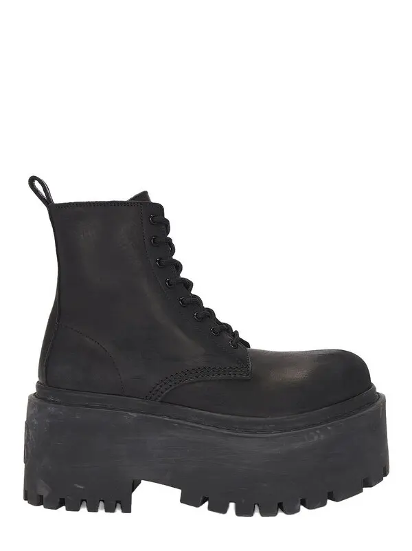 Balenciaga Strike Platform Boots - Black