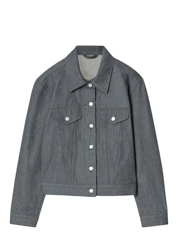 Cos Oversized Raw Denim Jacket - Gray