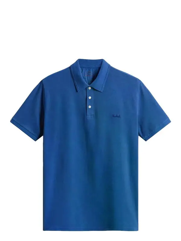 Woolrich Logo-embroidered Polo Shirt - Blue