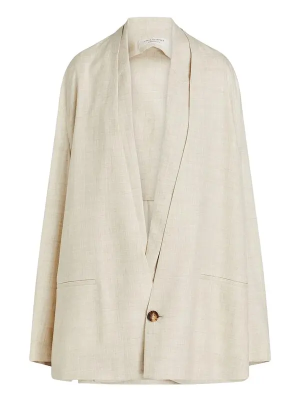 Philosophy Di Lorenzo Serafini Woven Blazer - Ecru