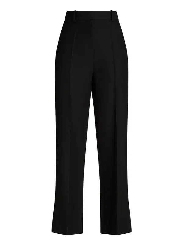 Sandro Grain De Poudre Straight-leg Pants - Black