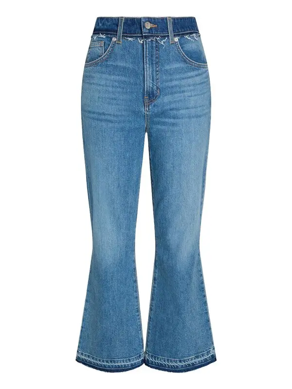 Veronica Beard Carson Flared High-rise Jeans - Mid Denim