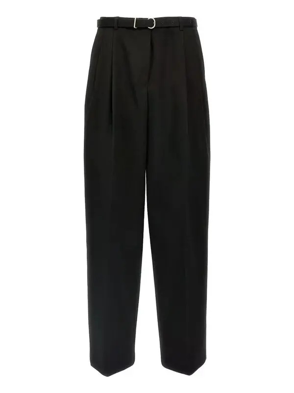 JIL SANDER Wool Trousers - Black
