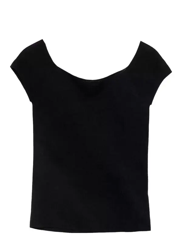 Eric Bompard Bardot-neckline Top - Black