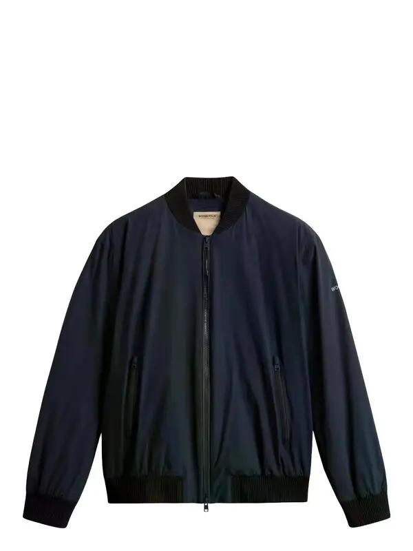 Woolrich Matt Stretch Bomber Jacket - Blue