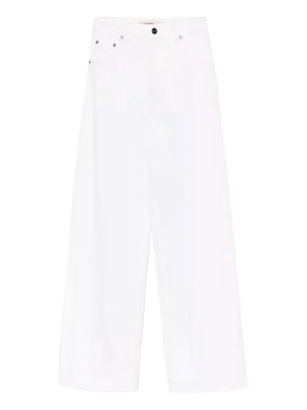 SEMICOUTURE Logo-tag Jeans - White