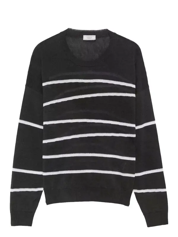 Peserico Striped Sweater - Grey