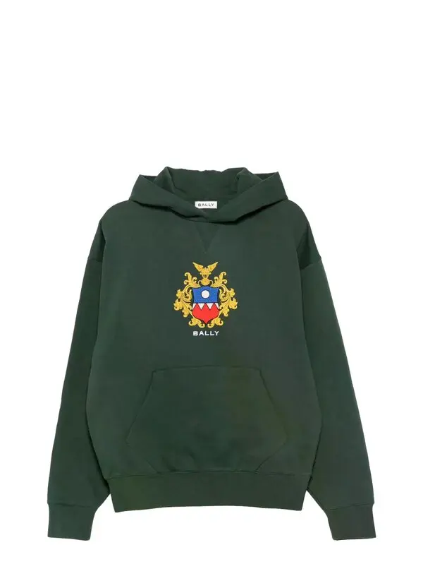 Bally Logo-embroidered Hoodie - Green