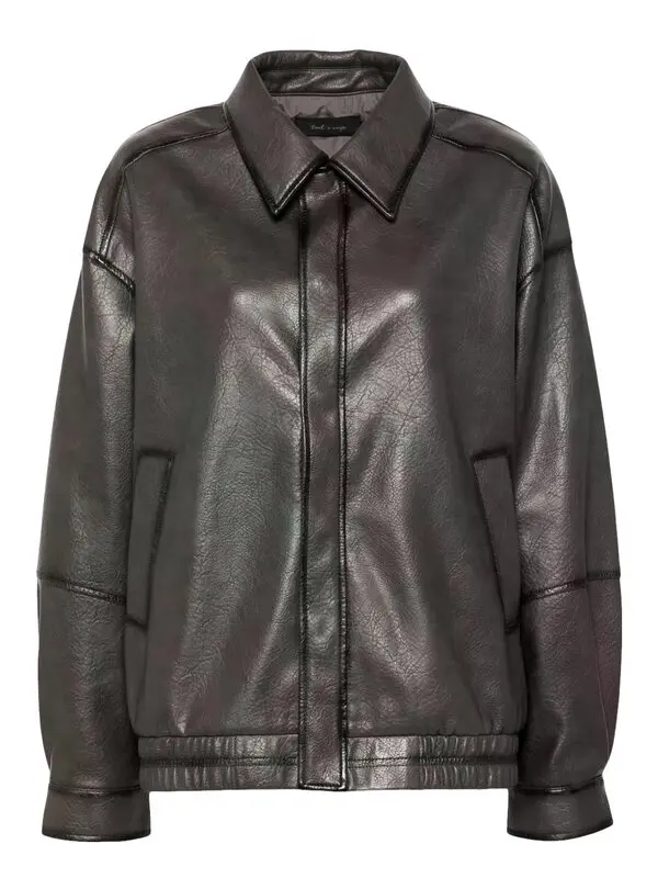 TOUT A COUP Faux-leather Jacket - Grey