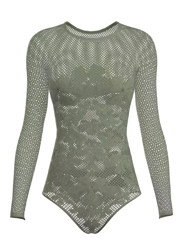 MARGHERITA MACCAPANI Monogram Bodysuit - Green