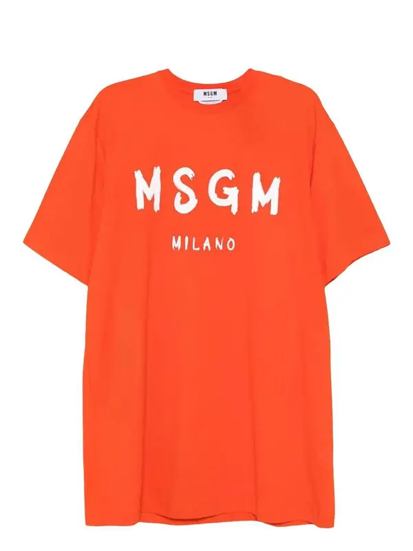 MSGM T-shirt Mini Dress - Red