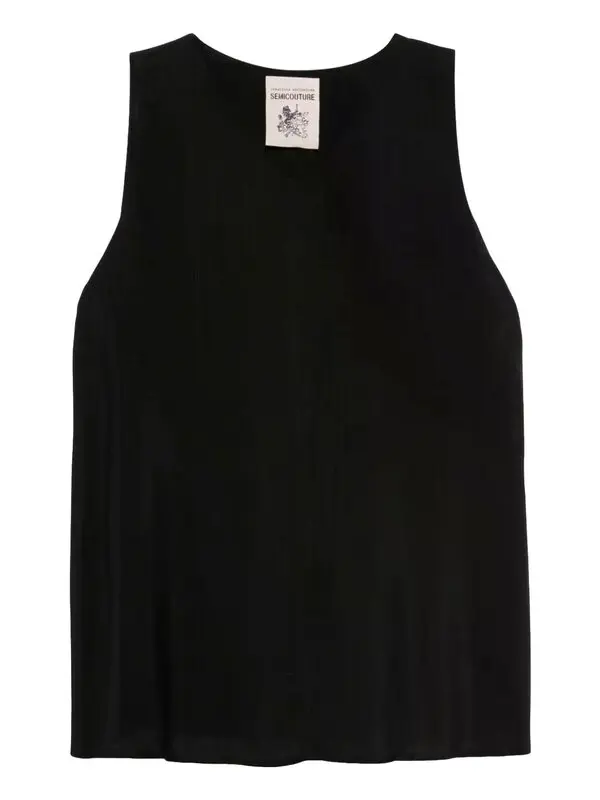 SEMICOUTURE Prya Top - Black