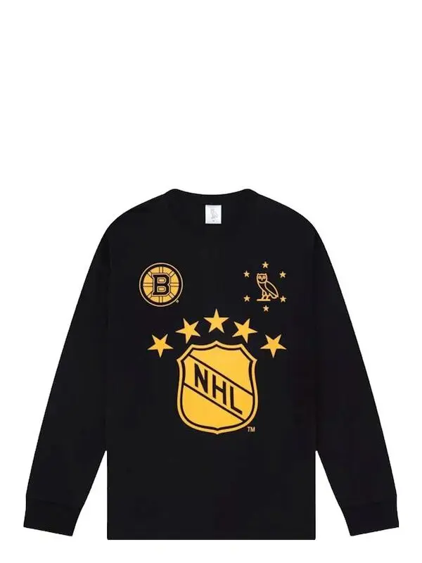 OVO X Nhl Boston Bruins Long Sleeve T-shirt - Black