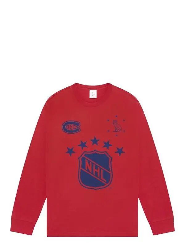 OVO X Nhl Montreal Canadiens Long Sleeve T-shirt - Red