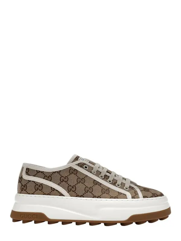 Gucci Gg Interlocking Sneakers - Beige/ebony