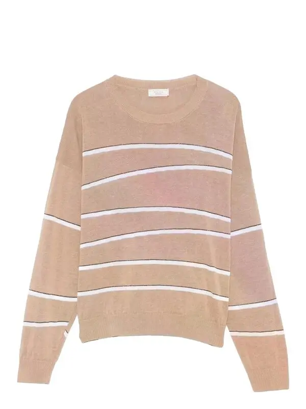Peserico Striped Sweater - Brown