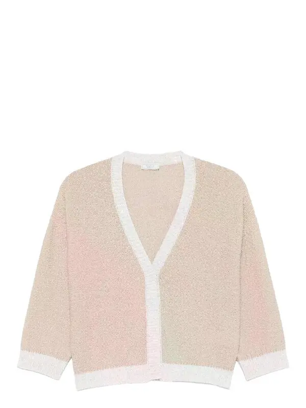 Peserico Sequined Cardigan - Neutrals
