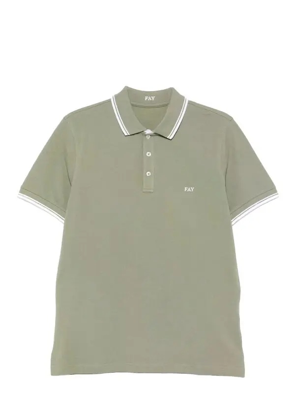 FAY Logo-embroidered Polo Shirt - Green