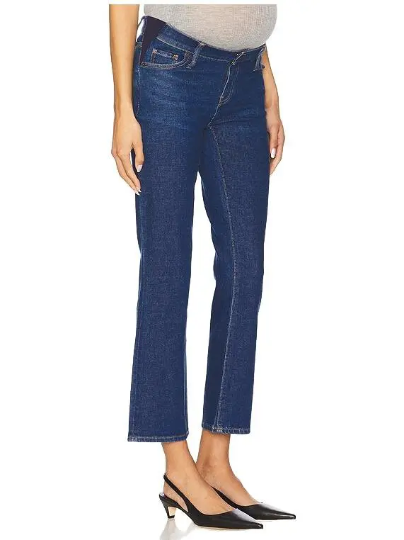 Hatch The Straight Leg Maternity Jeans - Blue