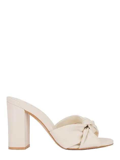 Raye Beatriz Slip-on Knotted Heeled Sandal - Ivory