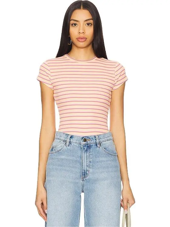 LOVERS AND FRIENDS Madelyn Tee - Orange Multi Stripe