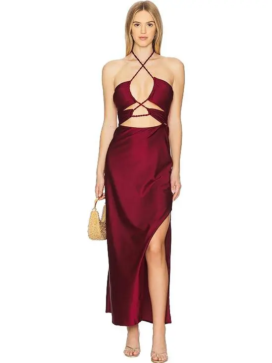 BOAMAR Dasha Long Dress - Wine