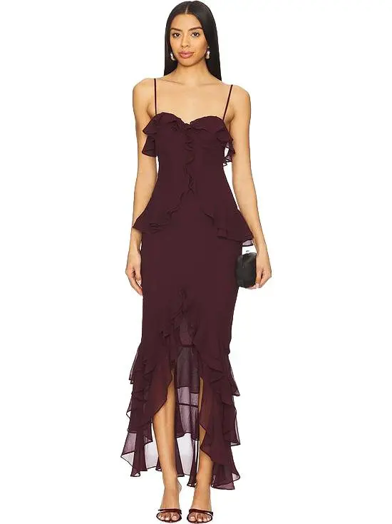 LOVERS AND FRIENDS Melissa Gown - Wine Red