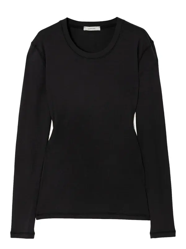 LEMAIRE Cotton-jersey T-shirt - Black