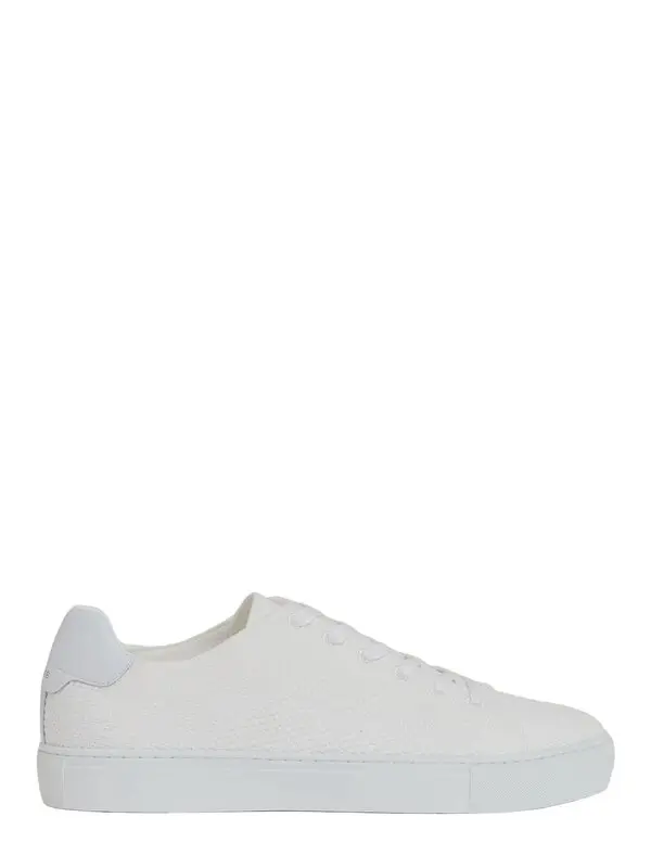 REISS Knitted Low-top Trainers - White