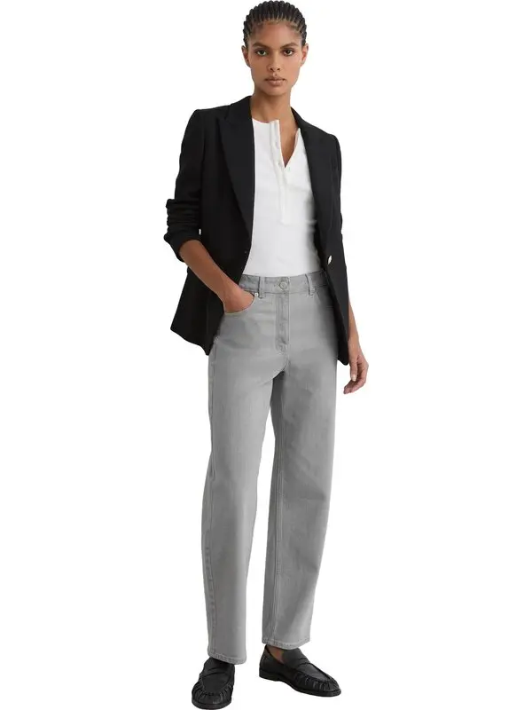 REISS Selin Mid-rise Straight-leg Jeans - Grey