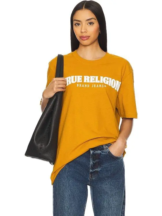 True Religion Short Sleeve Reflective Arch Tee - Buckthorn